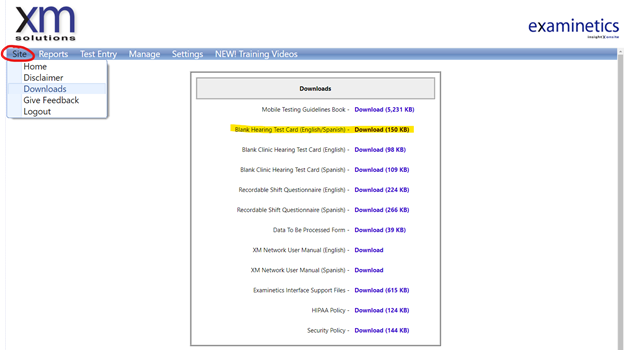 Examinetics Report Portal