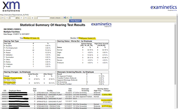 Examinetics Report Portal