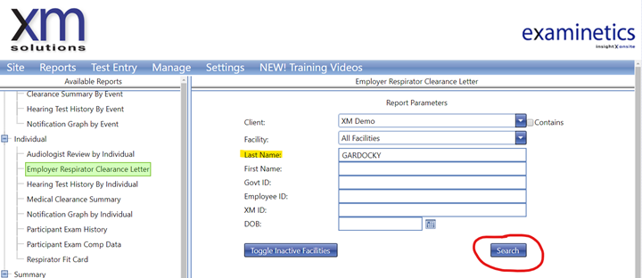 Examinetics Report Portal